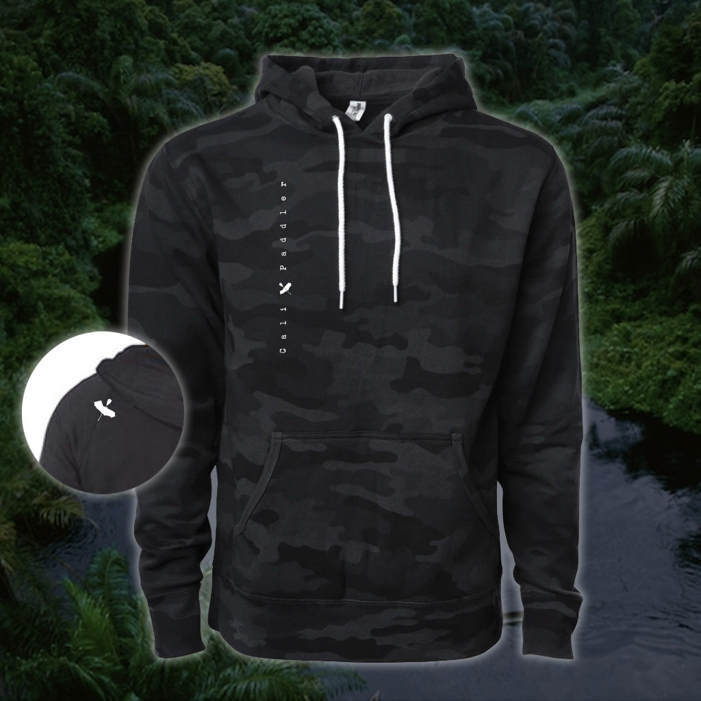 Black Camo Pullover Hoodie Sweatshirt | Cali Paddler