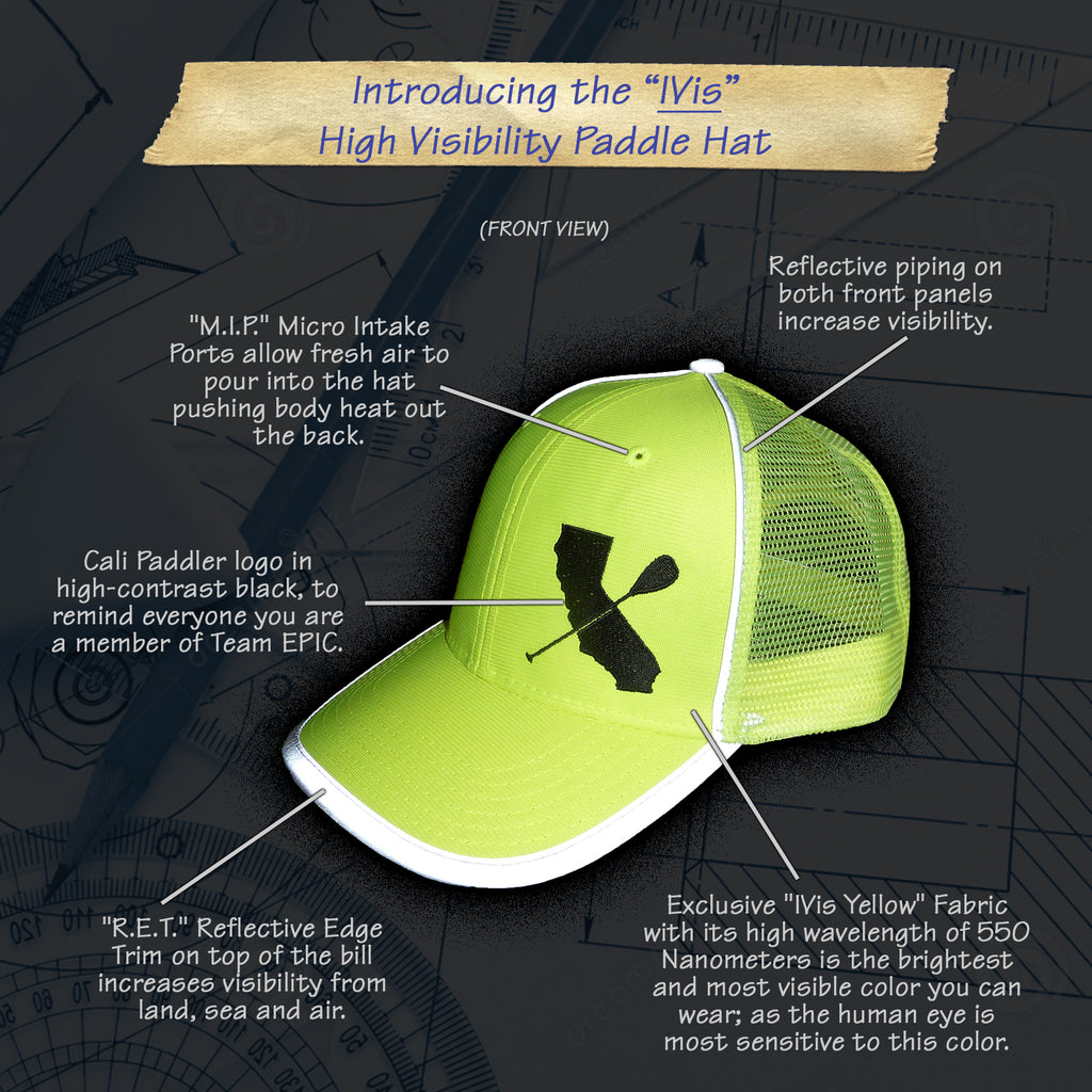IVis High Visibility Reflective Paddle Hats | Cali Paddler